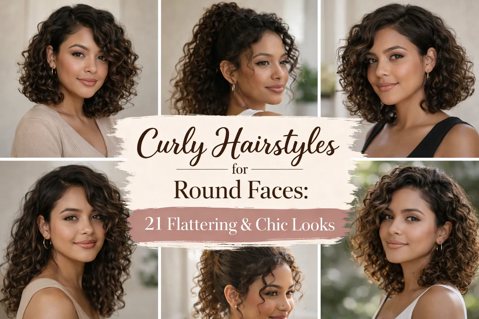 Curly Hairstyles for Round Faces: 21 Chic Looks